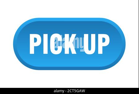 pick up button. rounded sign isolated on white background Stock Vector ...