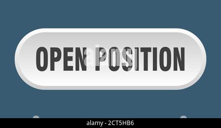 open position button. rounded sign isolated on white background Stock ...