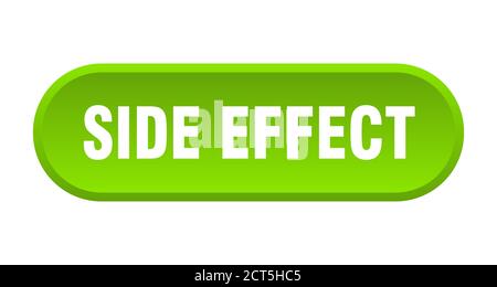 side effect button. rounded sign isolated on white background Stock ...