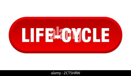 life-cycle button. rounded sign isolated on white background Stock ...