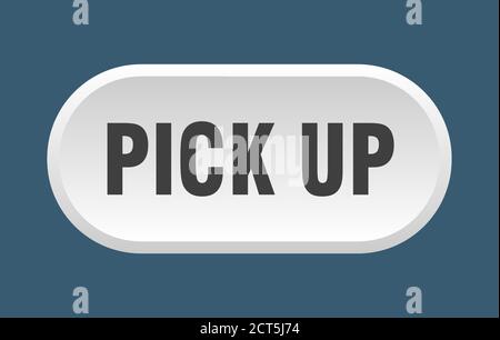 pick up button. rounded sign isolated on white background Stock Vector ...
