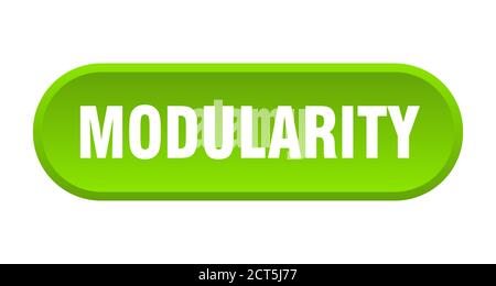 modularity button. rounded sign isolated on white background Stock ...