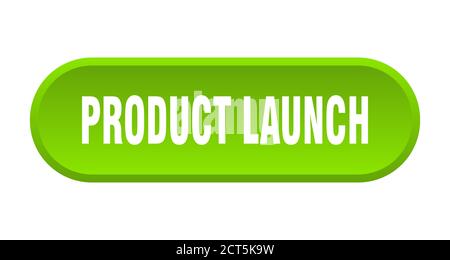 product launch button. rounded sign isolated on white background Stock ...