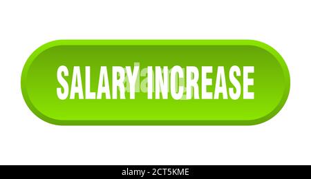 salary increase button. rounded sign isolated on white background Stock ...