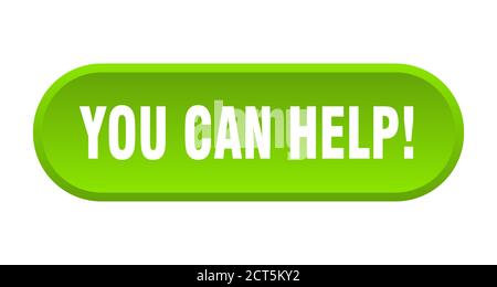 you can help button. rounded sign isolated on white background Stock ...