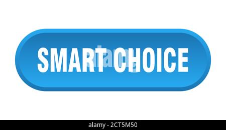 smart choice button. rounded sign isolated on white background Stock ...