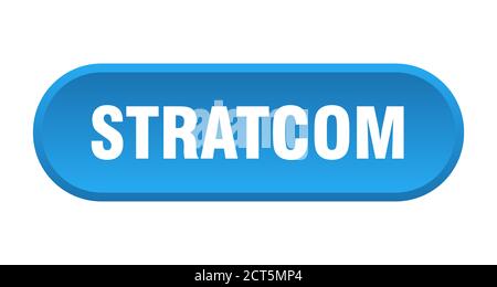 stratcom button. rounded sign isolated on white background Stock Vector ...