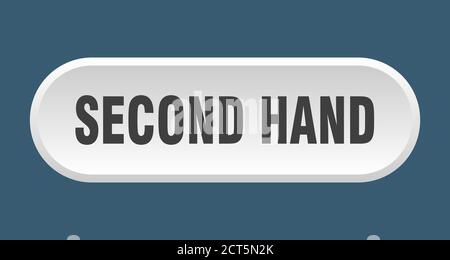 second hand button. rounded sign isolated on white background Stock ...