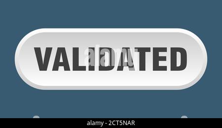 validated button. rounded sign isolated on white background Stock ...