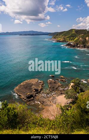 Tapeka and Russell Coast line seen from Tapeka Point, Russell, Bay of ...