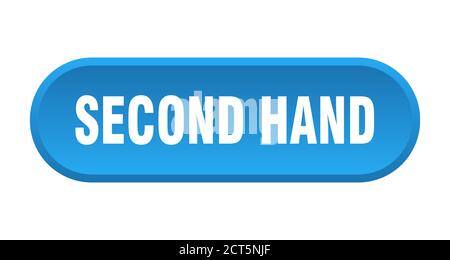 second hand button. rounded sign isolated on white background Stock ...