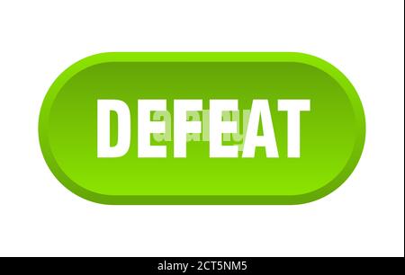 defeat button. rounded sign isolated on white background Stock Vector ...