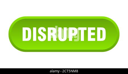 disrupted button. rounded sign isolated on white background Stock ...