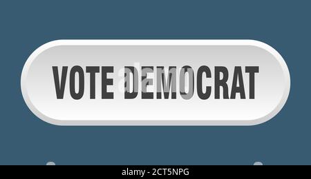 vote democrat button. rounded sign isolated on white background Stock ...