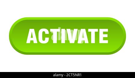 activate button. rounded sign isolated on white background Stock Vector ...
