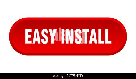 easy install button. rounded sign isolated on white background Stock ...