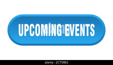 upcoming events button. rounded sign isolated on white background Stock ...