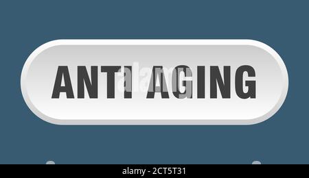 anti aging button. rounded sign isolated on white background Stock ...