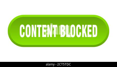 content blocked button. rounded sign isolated on white background Stock ...