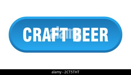 craft beer button. rounded sign isolated on white background Stock ...