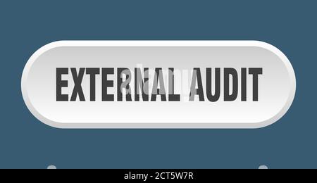 external audit button. rounded sign isolated on white background Stock ...