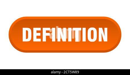 definition button. rounded sign isolated on white background Stock ...