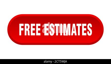 free estimates button. rounded sign isolated on white background Stock ...