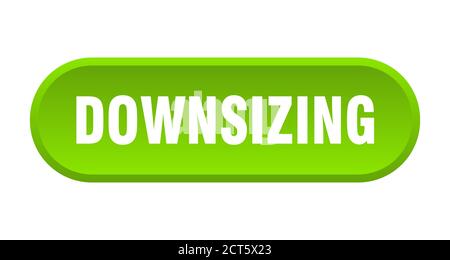 downsizing button. rounded sign isolated on white background Stock ...