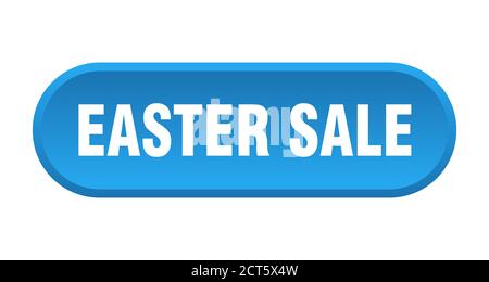 easter sale button. rounded sign isolated on white background Stock ...