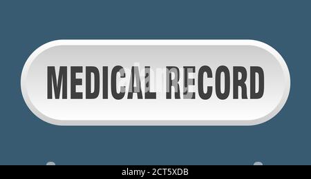 medical record button. rounded sign isolated on white background Stock ...