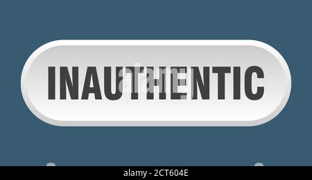 inauthentic button. rounded sign isolated on white background Stock ...