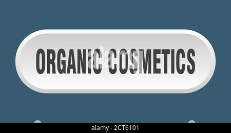 organic cosmetics button. rounded sign isolated on white background ...