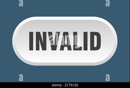 invalid button. rounded sign isolated on white background Stock Vector ...