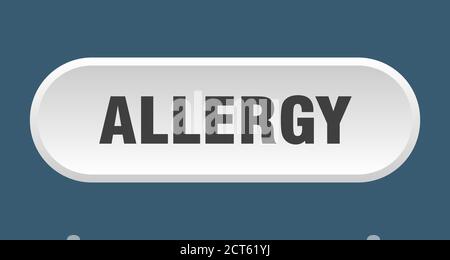 allergy button. rounded sign isolated on white background Stock Vector ...