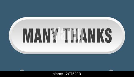 many thanks button. rounded sign isolated on white background Stock Vector Image & Art - Alamy