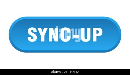 sync-up button. rounded sign isolated on white background Stock Vector ...