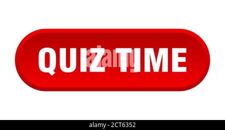 quiz time button. rounded sign isolated on white background Stock ...