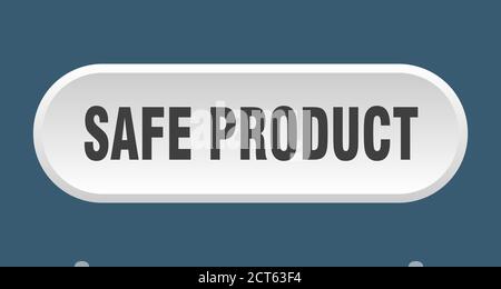 safe product button. rounded sign isolated on white background Stock ...