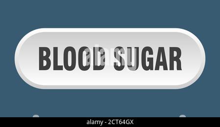 blood sugar button. rounded sign isolated on white background Stock ...
