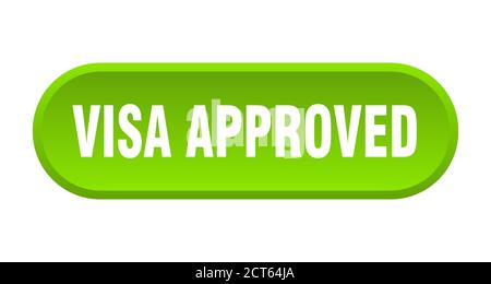 visa approved button. rounded sign isolated on white background Stock ...