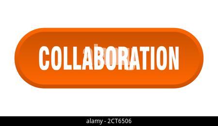 collaboration button. rounded sign isolated on white background Stock ...