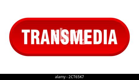transmedia button. rounded sign isolated on white background Stock ...