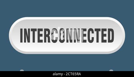 interconnected button. rounded sign isolated on white background Stock ...