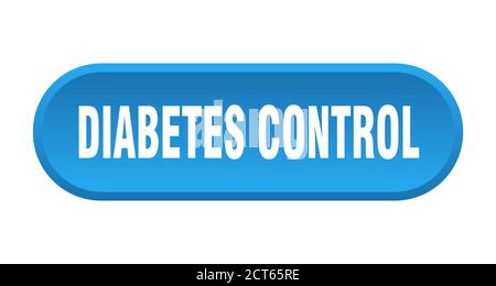 diabetes control button. rounded sign isolated on white background ...