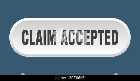 claim accepted button. rounded sign isolated on white background Stock ...