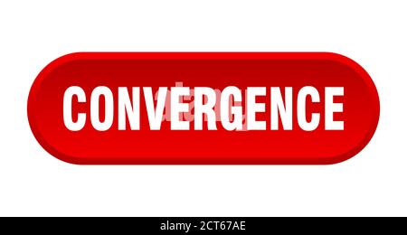 convergence button. rounded sign isolated on white background Stock ...