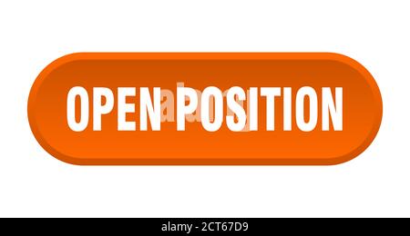open position button. rounded sign isolated on white background Stock ...