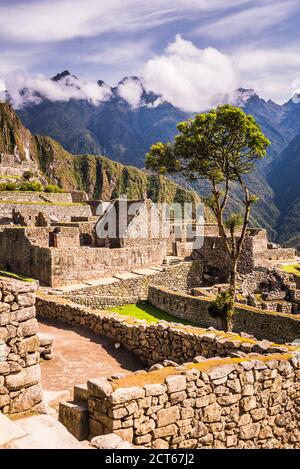 Remains of Inca Architecture, Machu Picchu, Peru, South America Stock ...