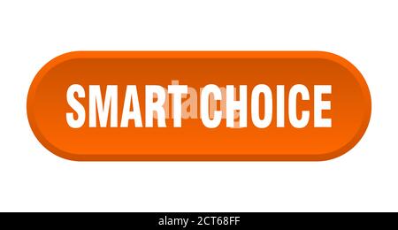 smart choice button. rounded sign isolated on white background Stock ...