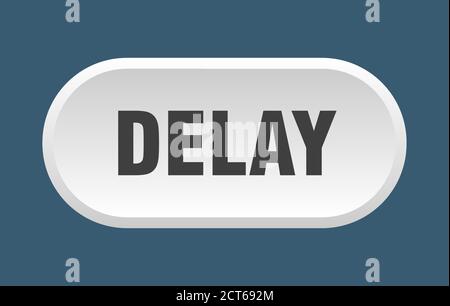 delay button. rounded sign isolated on white background Stock Vector ...